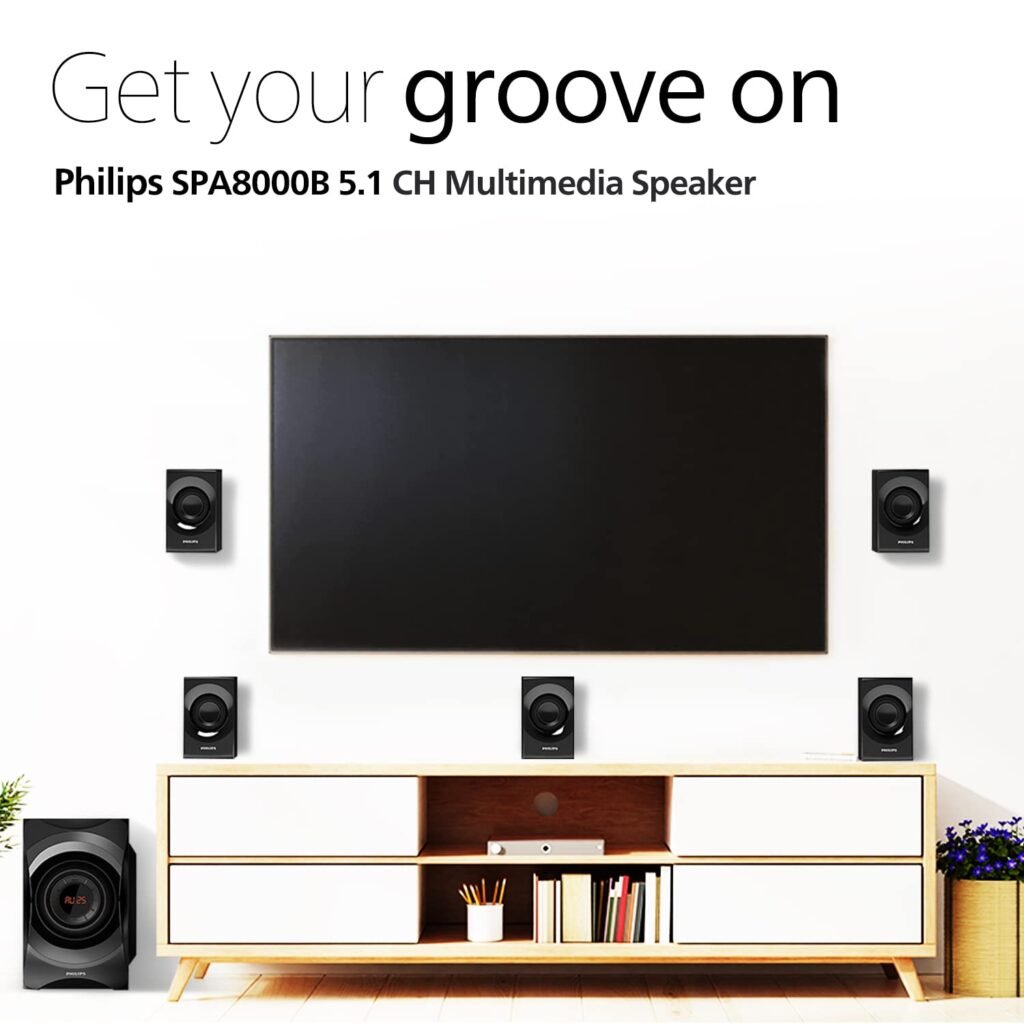 PHILIPS SPA8000B/94 120 W Bluetooth Home Theatre (Black, 5.1 Channel ...